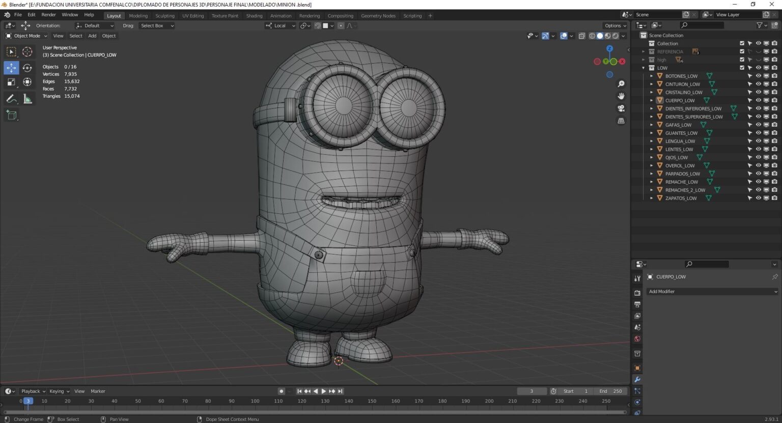 Taller de Modelado y Animación en Blender - Carángula Siete